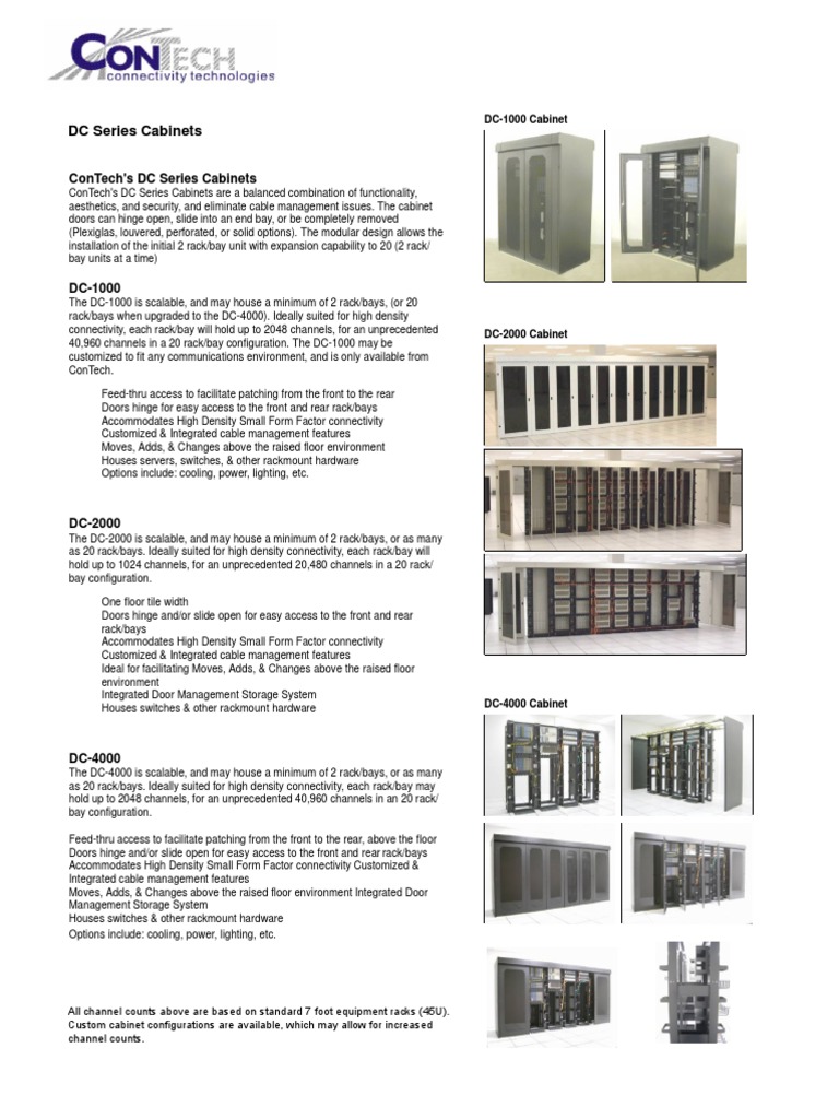 Contech'S DC Series Cabinets | PDF | Manufactured Goods | Computer Hardware