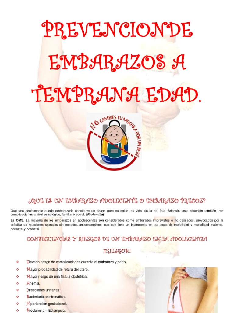 Prevencion de Embarazos A Temprana Edad | Descargar gratis PDF | El embarazo | Parto