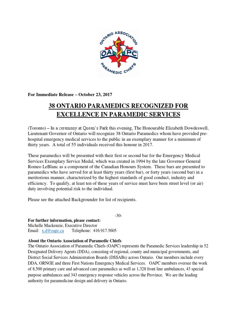 Ems Awards Qp2017 | Paramedic | Emergency Medical Services