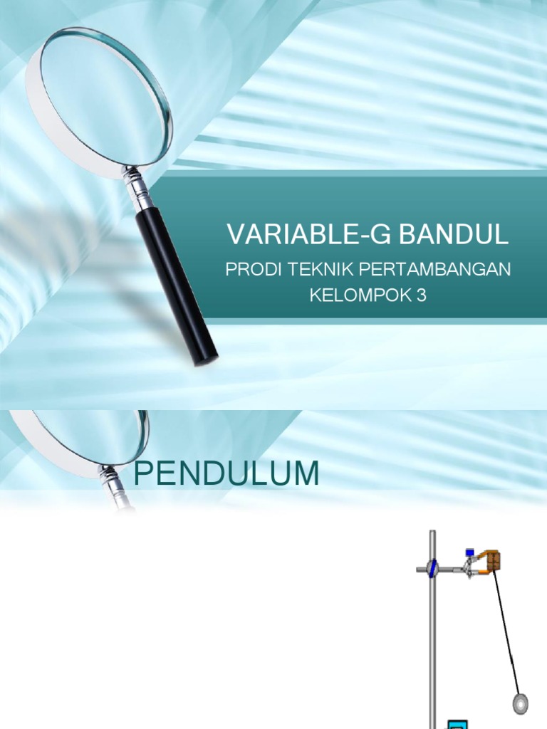 Variable-G Pendulum | PDF