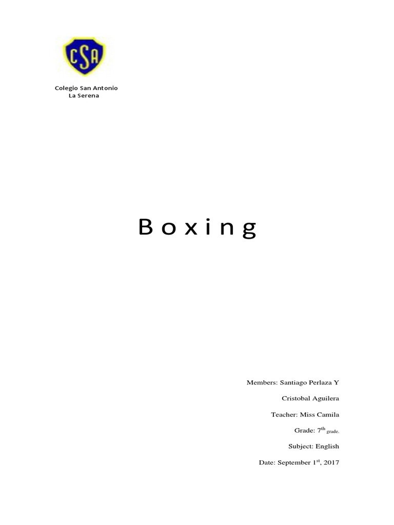 Boxing | PDF | Combat Sports | Individual Sports