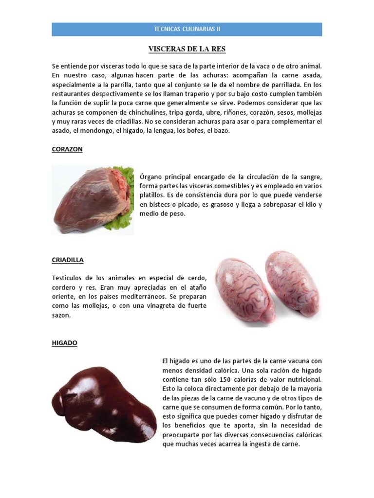 Visceras de La Res | Menudencias | Carne