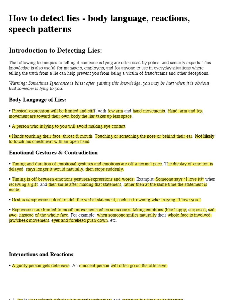 Detecting Lies | PDF | Lie | Event Related Potential