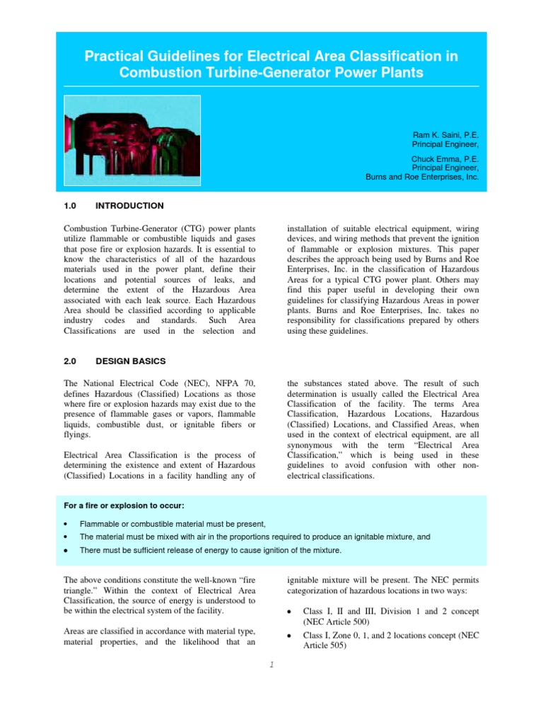 Electrical Area Classification Guidelines | PDF | Gases | Energy Technology