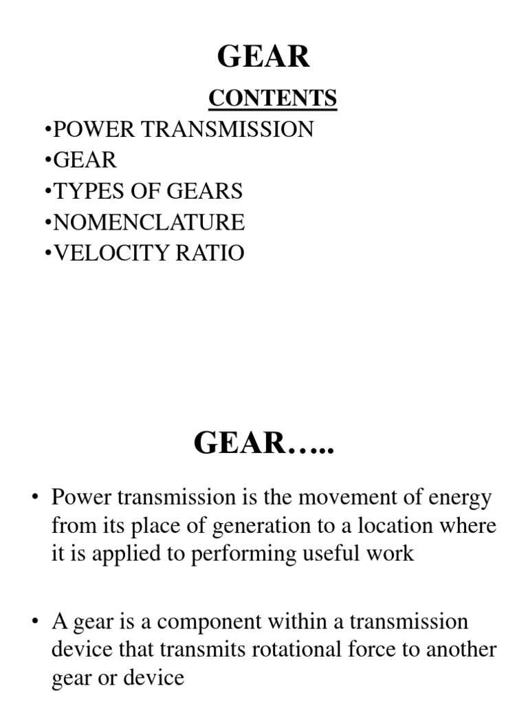 Gear | PDF | Gear | Kinematics