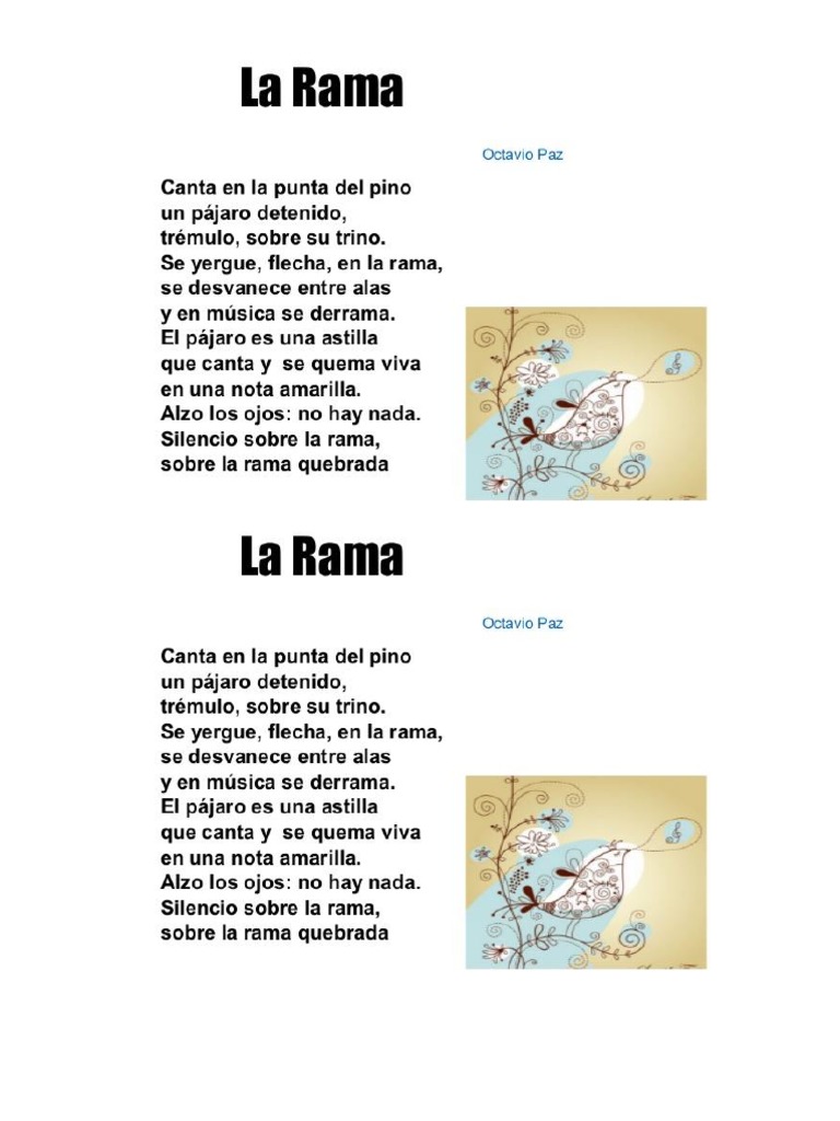 Poema La Rama | PDF
