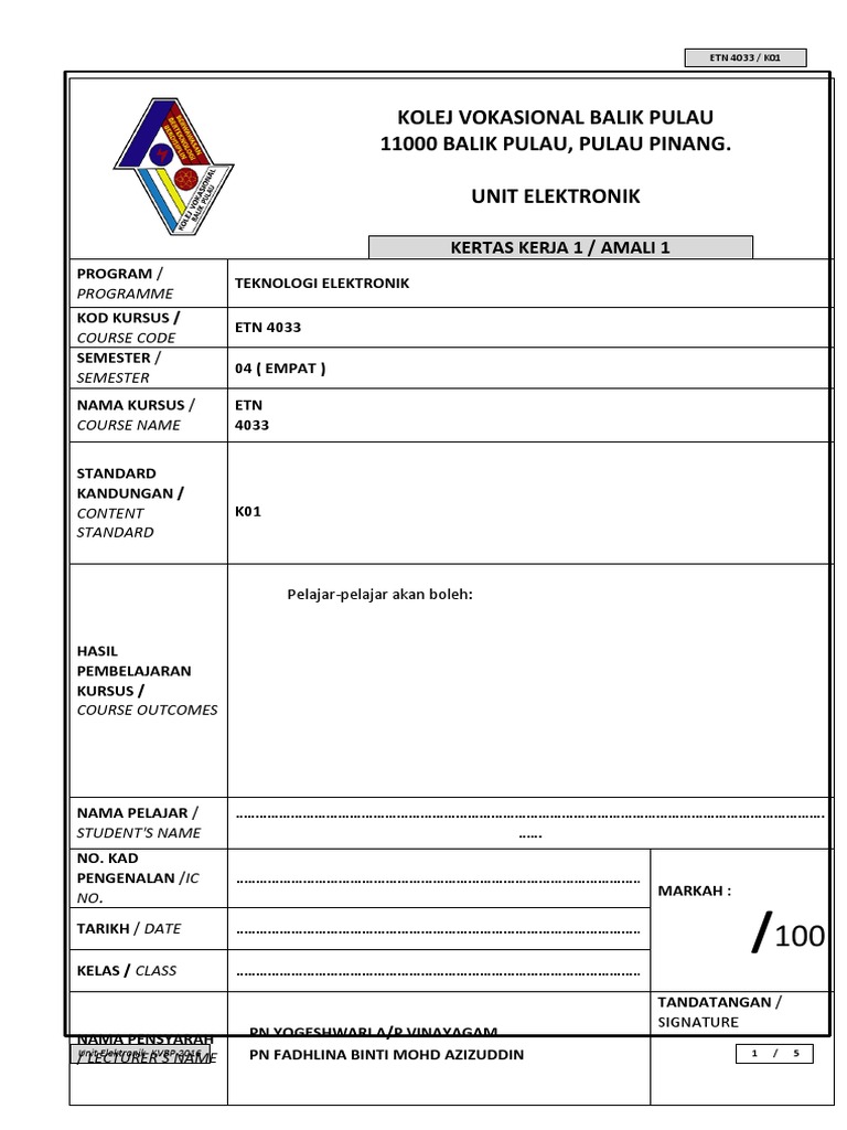 Amali Etn 4033 K01 (A) | PDF