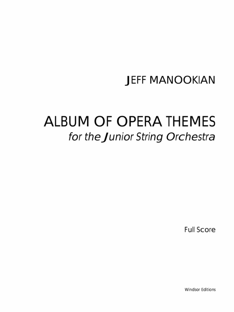 Opera Themes For Strings | PDF | Classical Music | Performing Arts