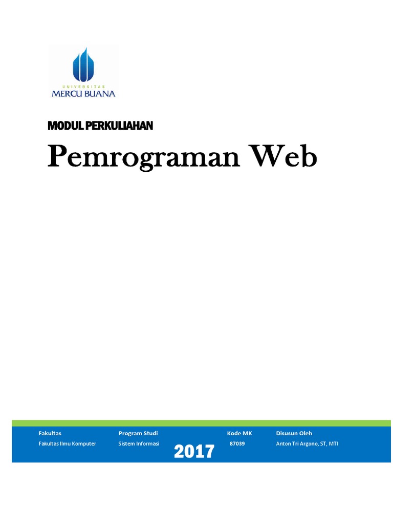 Modul Pemrograman Web | PDF