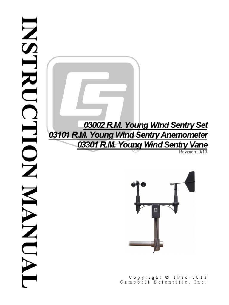 Wind Sentry RM Young 03002 | PDF | Electrical Resistance And Conductance | Alternating Current