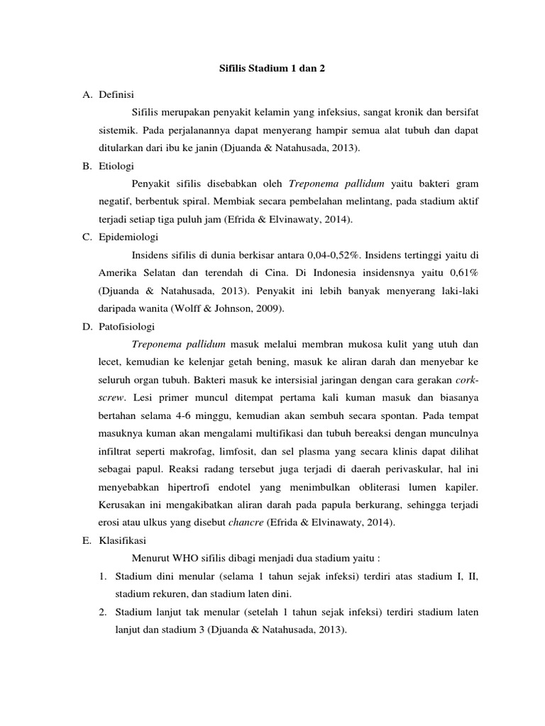 Sifilis Stadium 1 Dan 2 | PDF