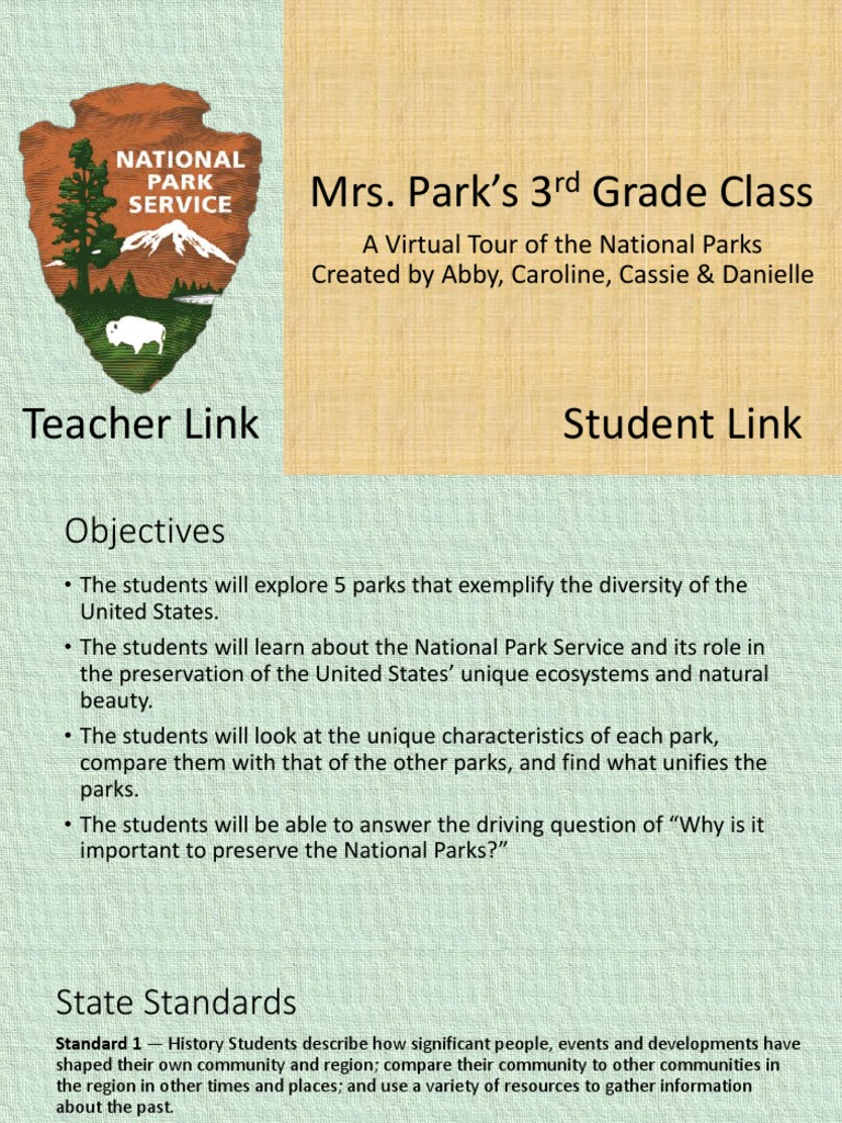 Mrs. Park's 3 Grade Class: A Virtual Tour of The National Parks Created ...