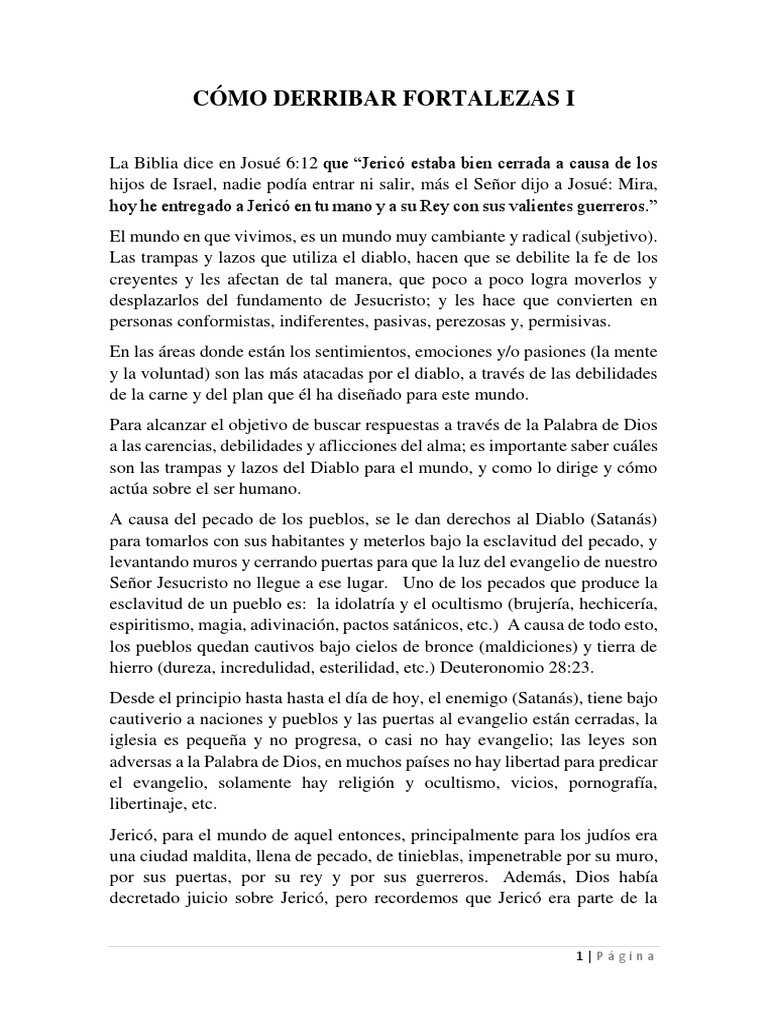 Cómo Derribar Fortalezas | PDF | Demonios | Cristo (título)