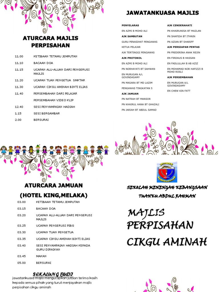 Buku Program Majlis Perpisahan | PDF