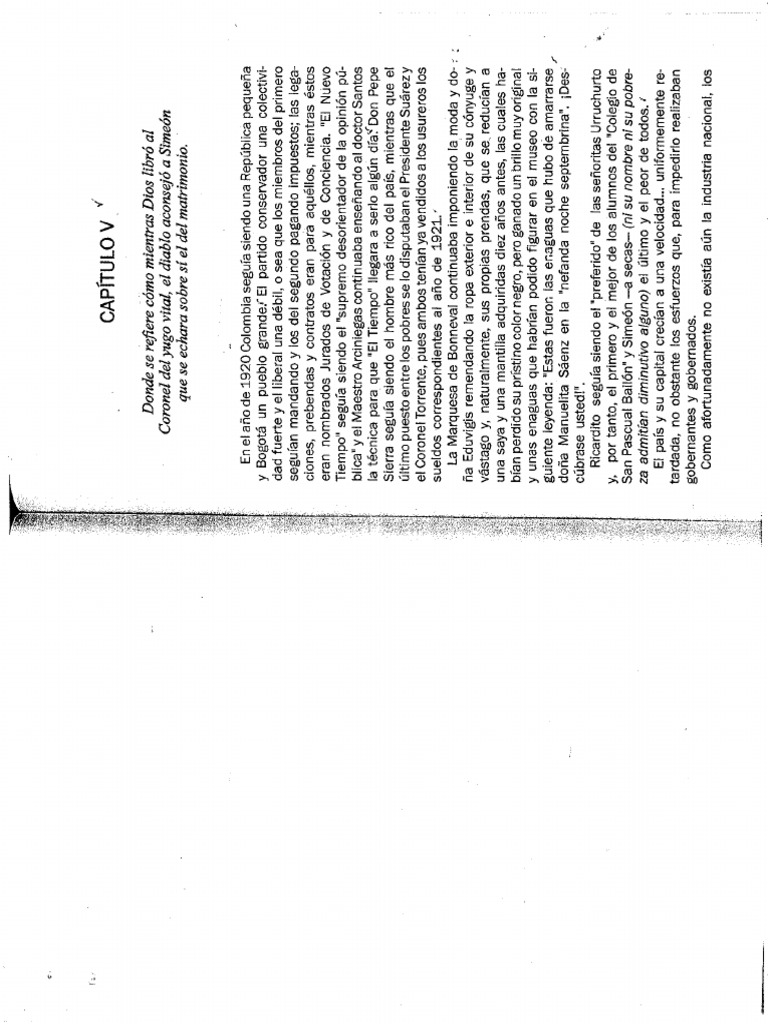 Don Simeon Torrente Ha Dejado de Deber... Cap. V Al Viii | PDF