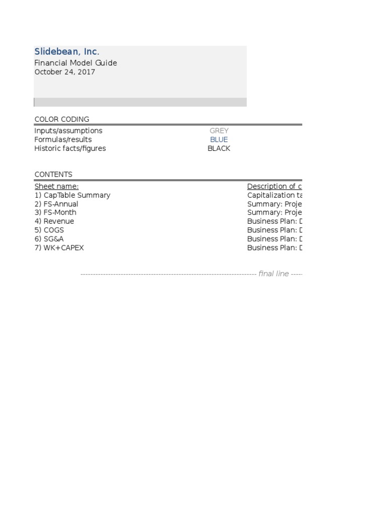 Financial Model Template | PDF | Equity (Finance) | Earnings Before ...