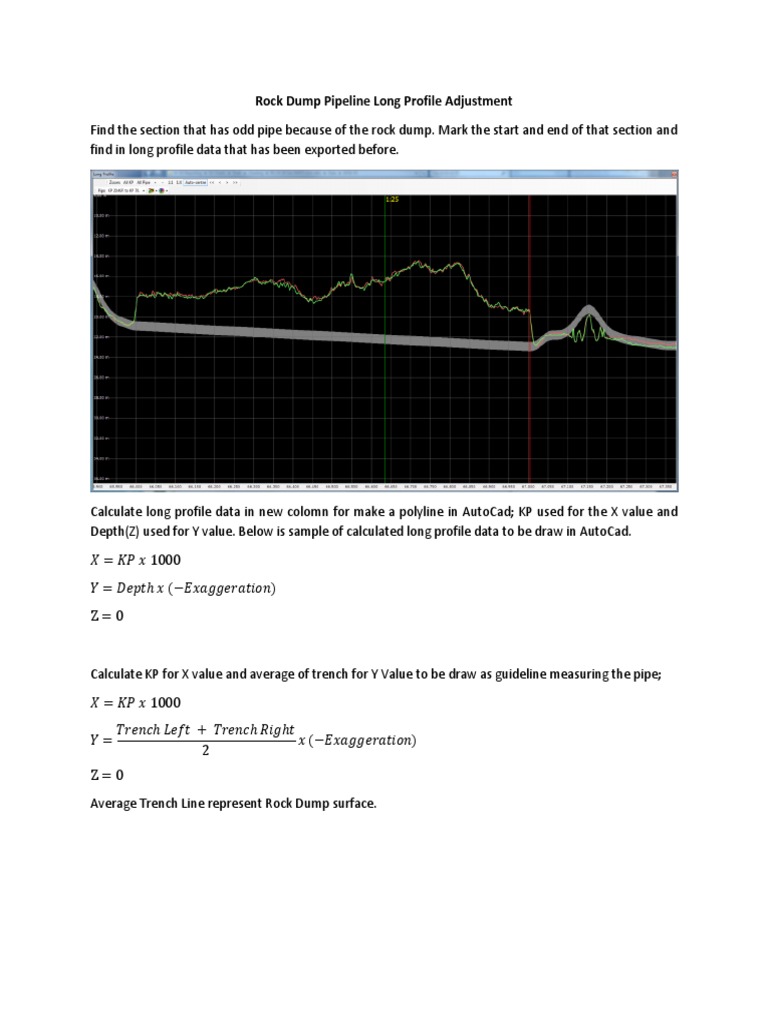 Rock Dump Pipeline Long Profile Adjustment | PDF | Comma Separated ...