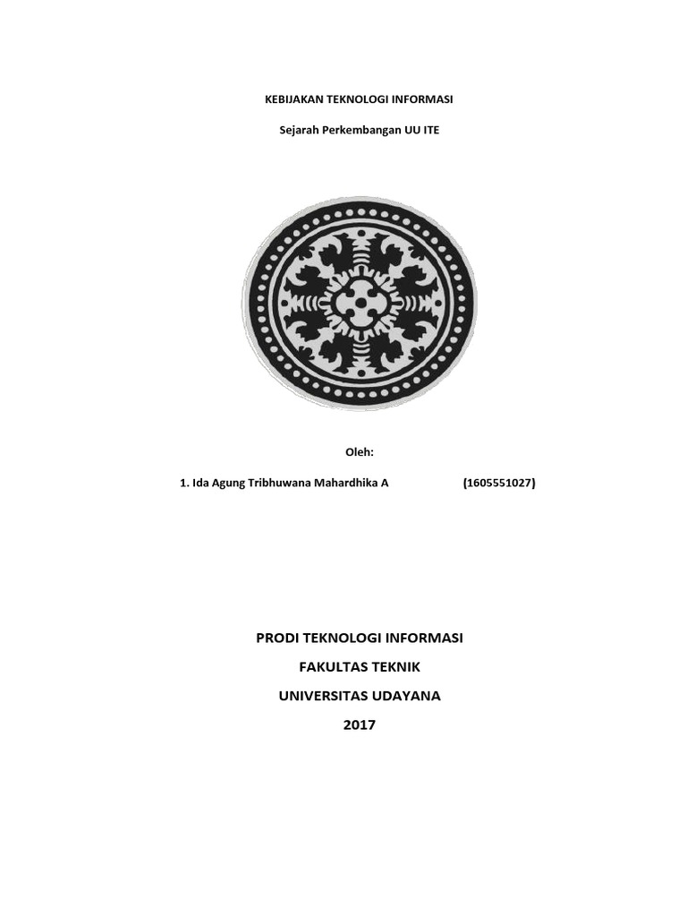 Sejarah Terbentuknya UU ITE | PDF