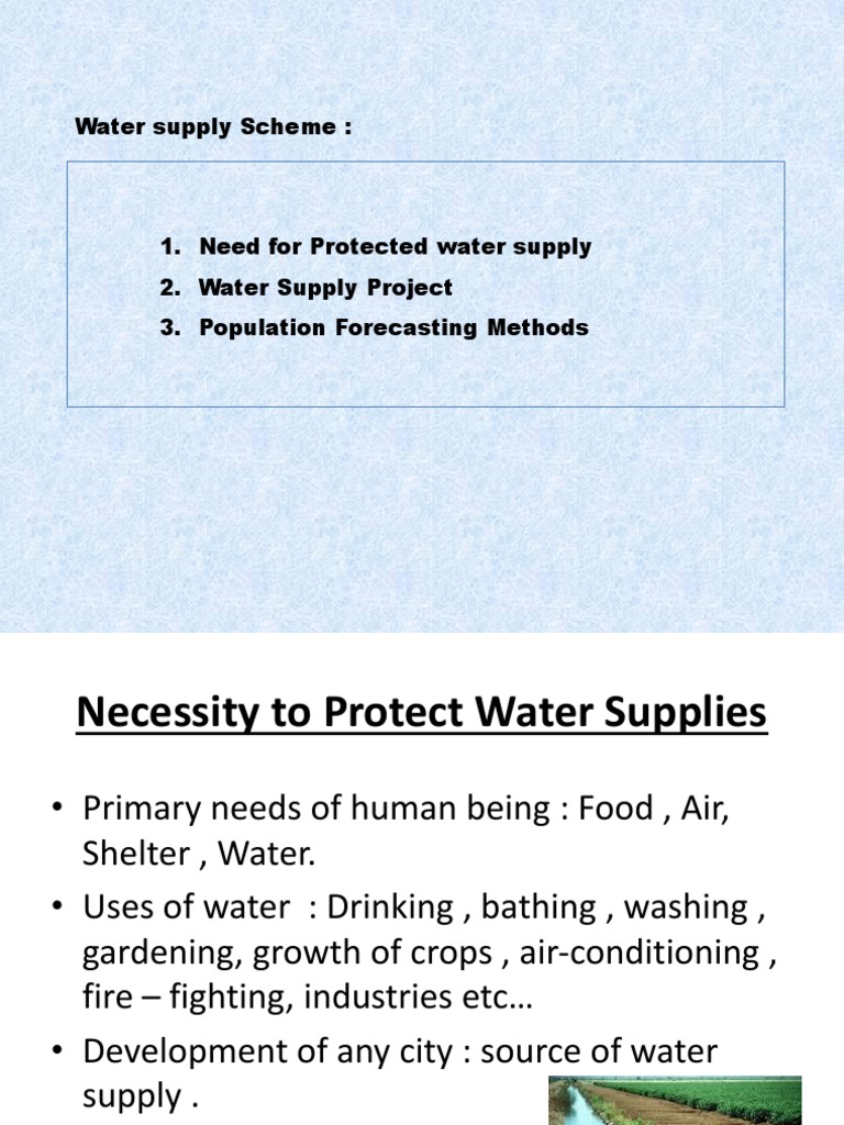 Water Supply Scheme - Introduction | PDF
