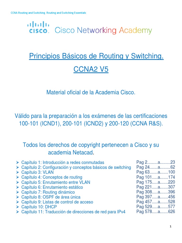 CCNA2 V5 Routing and Switching. Routing and Switching Essentials | PDF | Conmutador de red | Red ...