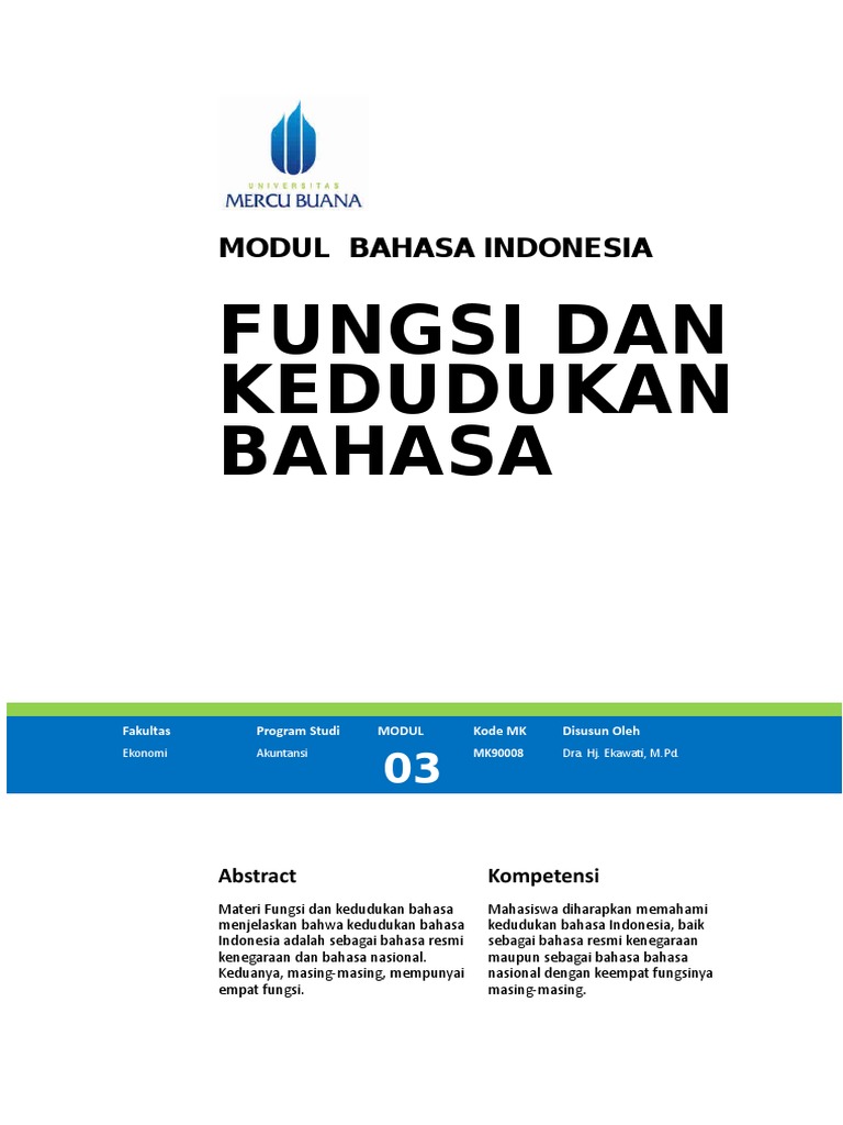Modul Bahasa Indonesia (TM3) | PDF