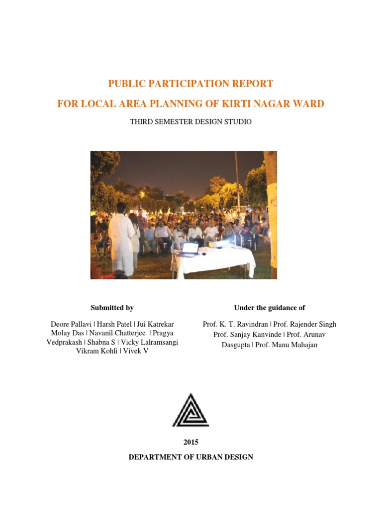 Local Area Planning Report'15 - Kirti Nagar | PDF | Business
