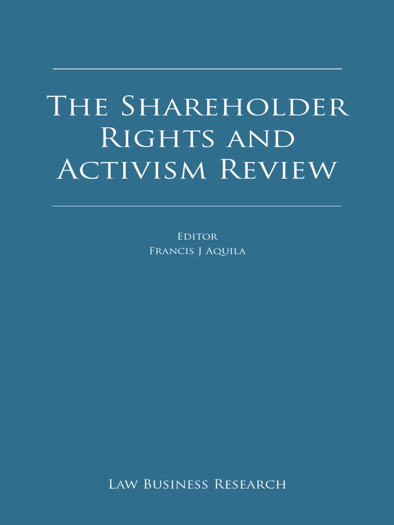 TLR Shareholder Rights and Activism | PDF | Board Of Directors ...