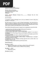 Irish Visa Application Cover Letter | PDF