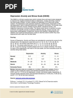 DASS 21: Depression, Anxiety, Stress Scale | PDF | Anxiety | Major ...