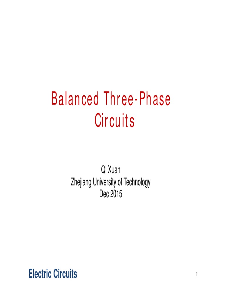 Chapter 11 Balanced Three Phase Circuits | PDF | Electrical Impedance | Voltage