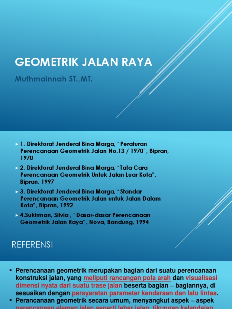 Geometrik Jalan Raya | PDF | Teknologi & Rekayasa