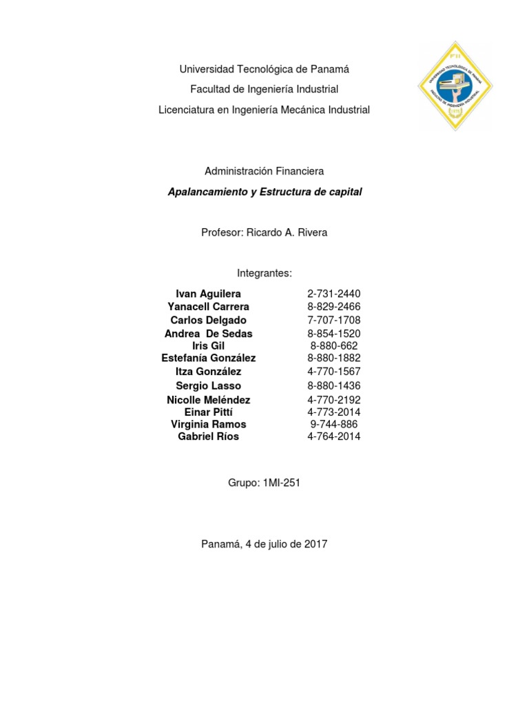 Apalancamiento y Estructura de Capital | PDF | Apalancamiento (Finanzas) | Compartir (Finanzas)