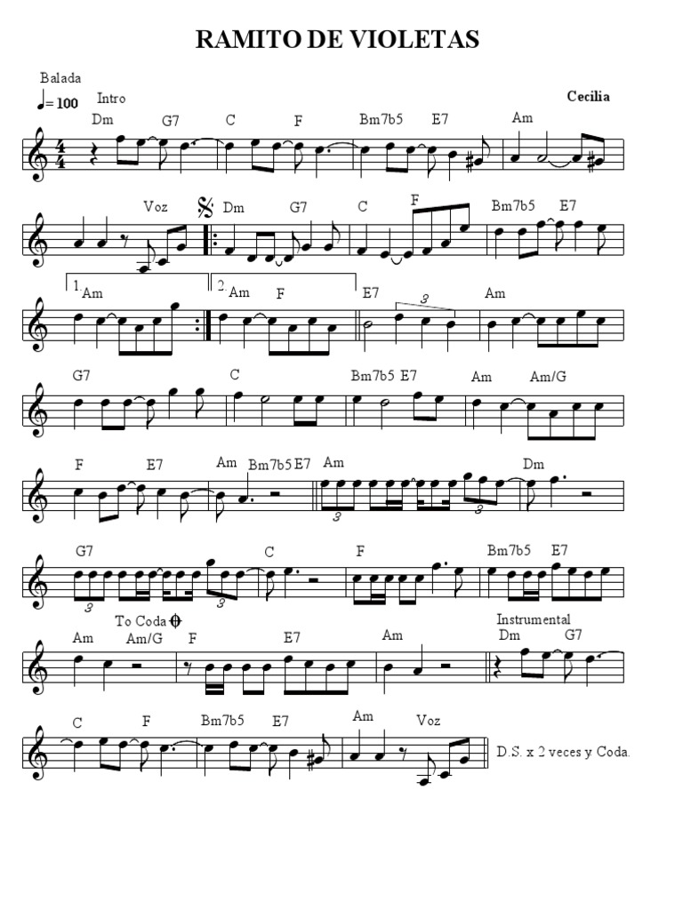 Ramito de Violetas PDF | PDF | Formas musicales | Elementos de la música