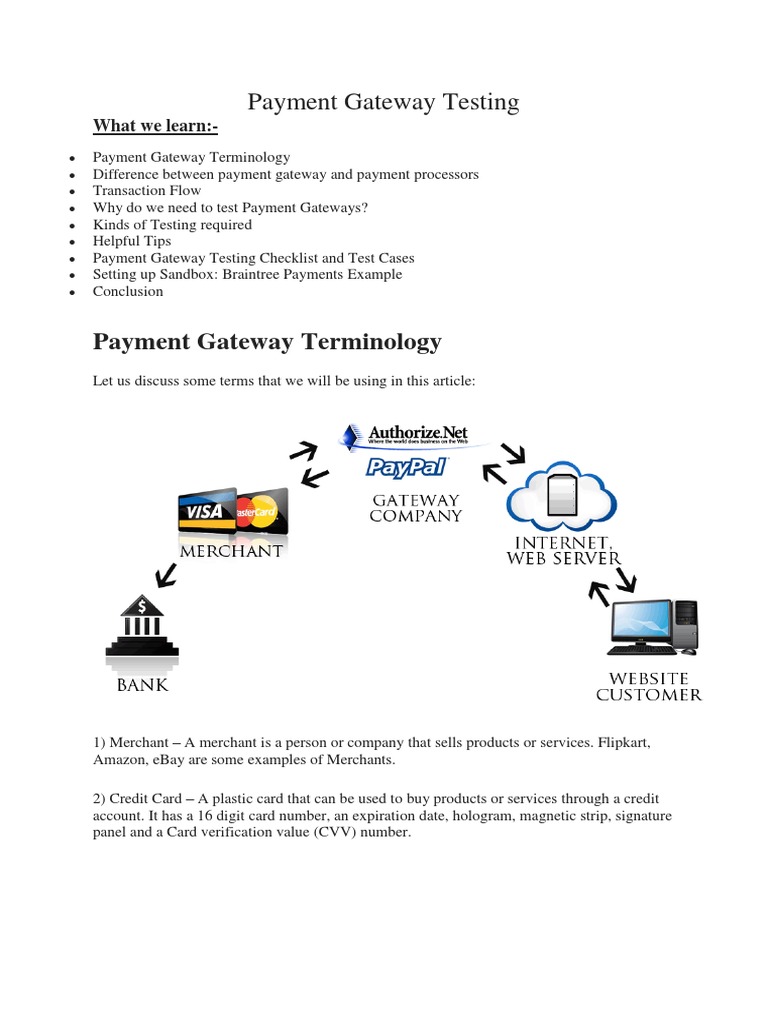Payment Gateway Testing | PDF | Credit Card | Payments Payment Gateway Testing | PDF | Credit Card | Payments