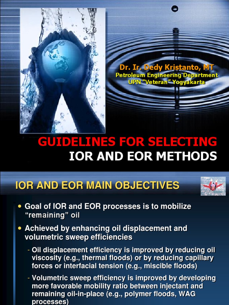 10- Guidelines for IOR and EOR | Enhanced Oil Recovery | Petroleum