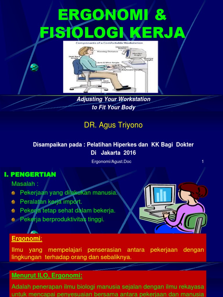 5.. Ergonomi Dan Fisiologi Kerja | PDF