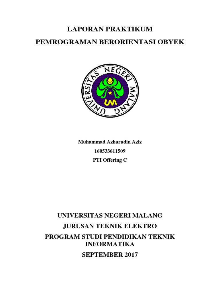 Laporan Pemrograman Berbasis Obyek: Pengenalan Class, Object, Dan Method | PDF