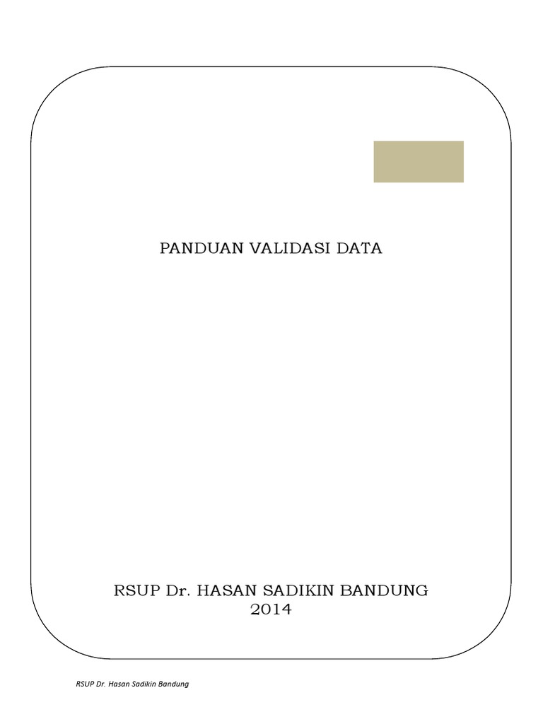 Panduan Validasi Data PMKP | PDF