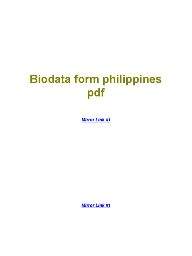 Biodata Form Philippines PDF | PDF | Portable Document Format | I Phone