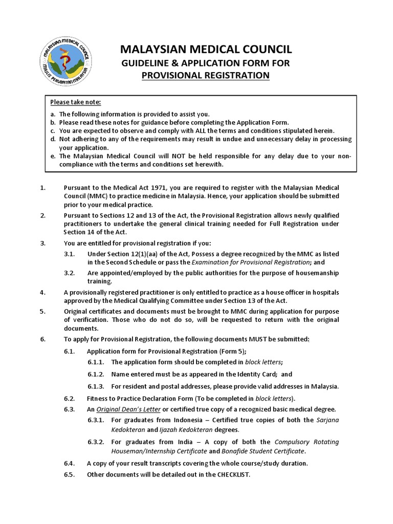 Provisional Registration - Guide & Forms PDF | PDF | Money Order ...