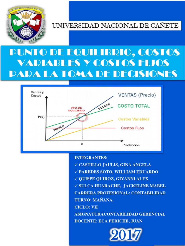 Punto de Equilibrio | Descargar gratis PDF | Apalancamiento (Finanzas) | Toma de decisiones