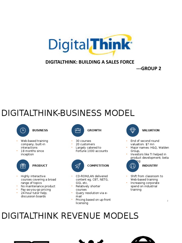 Digitalthink Group 2 | PDF | Educational Technology | Revenue
