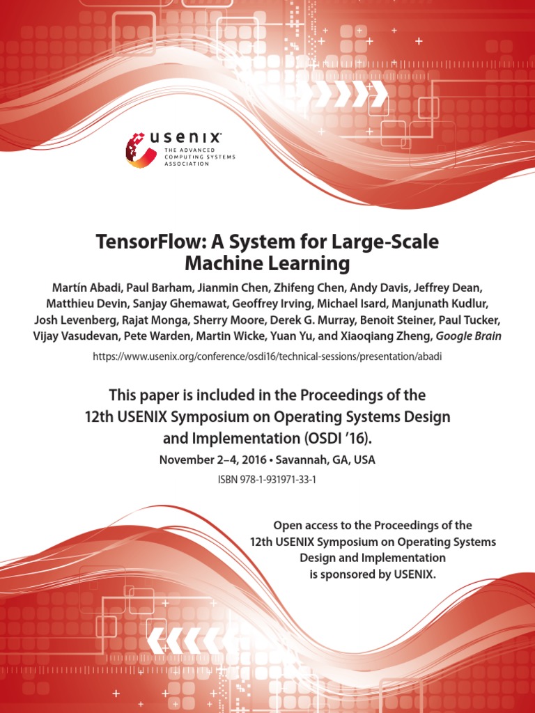 Tensorflow: A System For Large-Scale Machine Learning | PDF | Artificial Neural Network ...