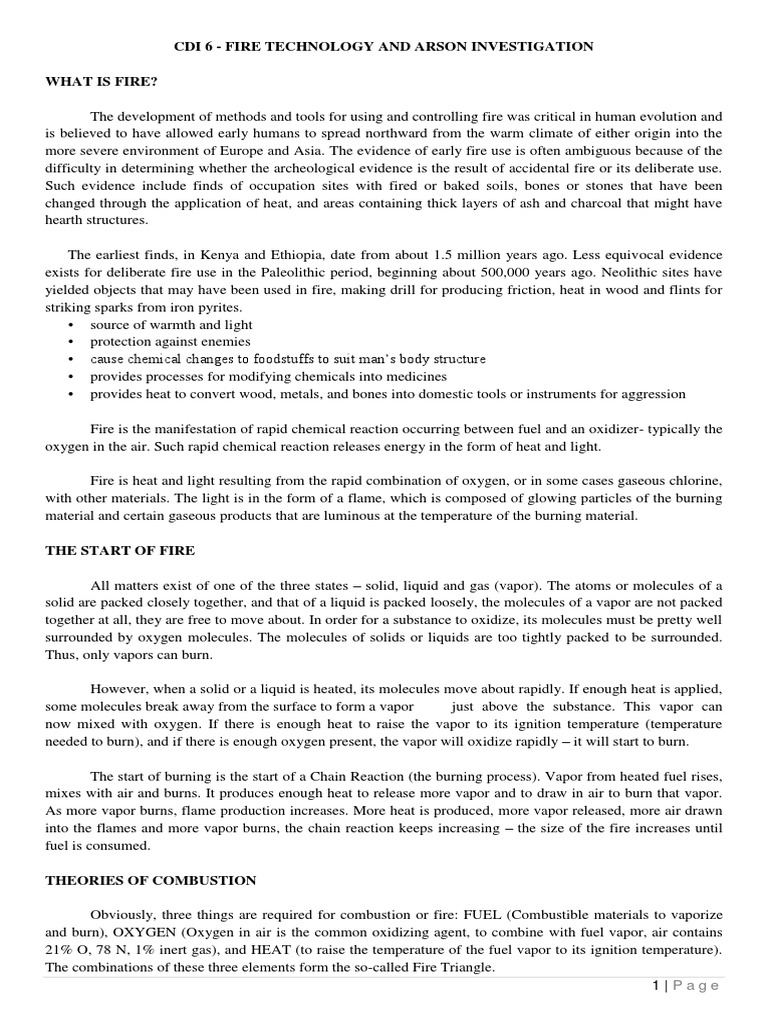 Fire Notes | PDF | Combustion | Fuels