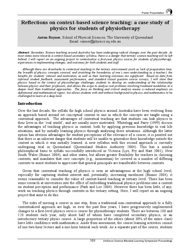 Physics For Students of Physiotherapy | PDF | Educational Assessment ...