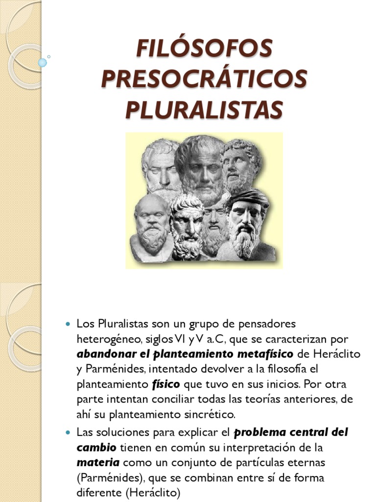 Filósofos Presocráticos Power | PDF | Epistemología | Metafísica