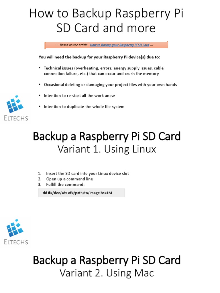 3 Ways To Backup Your Raspberry Pi SD Card-2 | PDF | Secure Digital ...