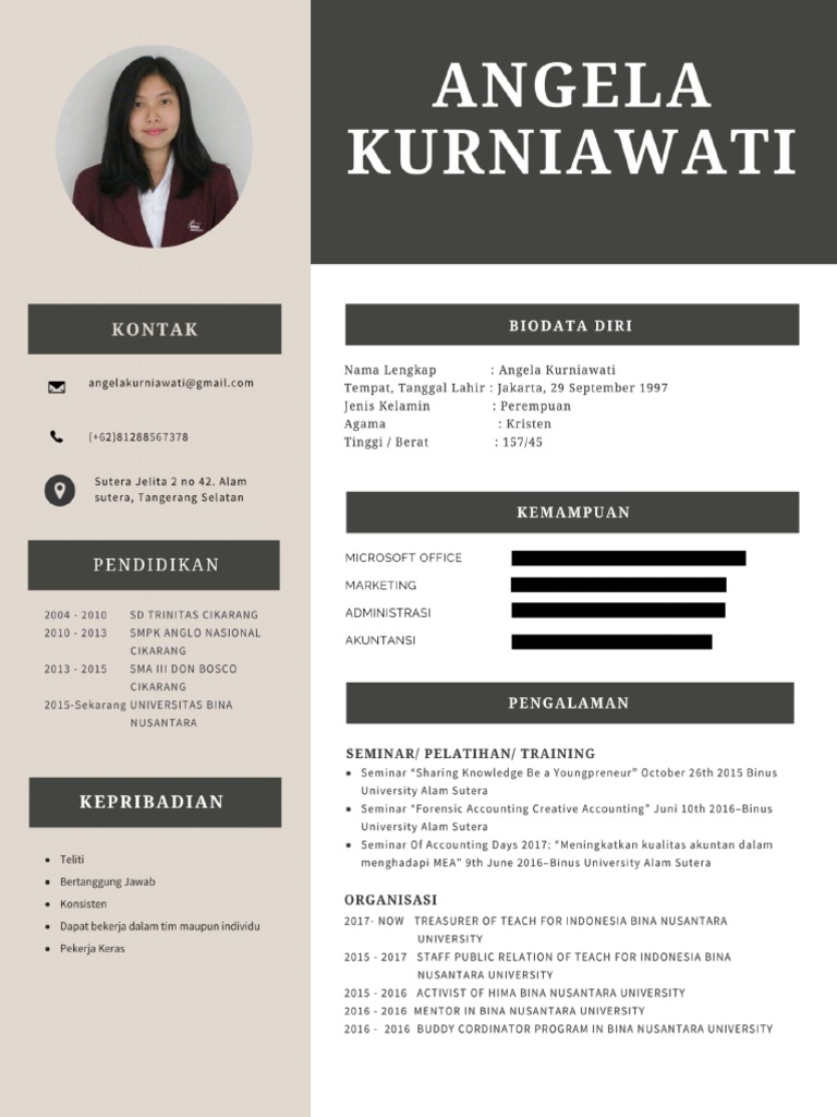 Contoh Curriculum Vitae | PDF