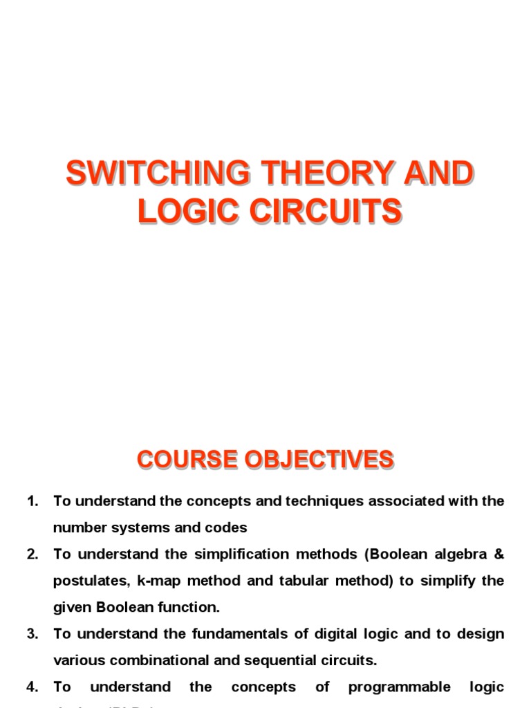 Switching Theory And Logic Circuits Pdf Boolean Algebra Teaching Mathematics