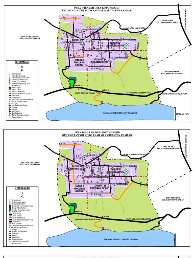 Peta Wilayah Desa Koto Mesjid | PDF
